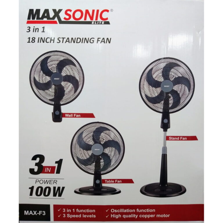 Maxsonic Fan 18 inch 3-in-1 Electric Fan - L.C Sawh Enterprises Ltd
